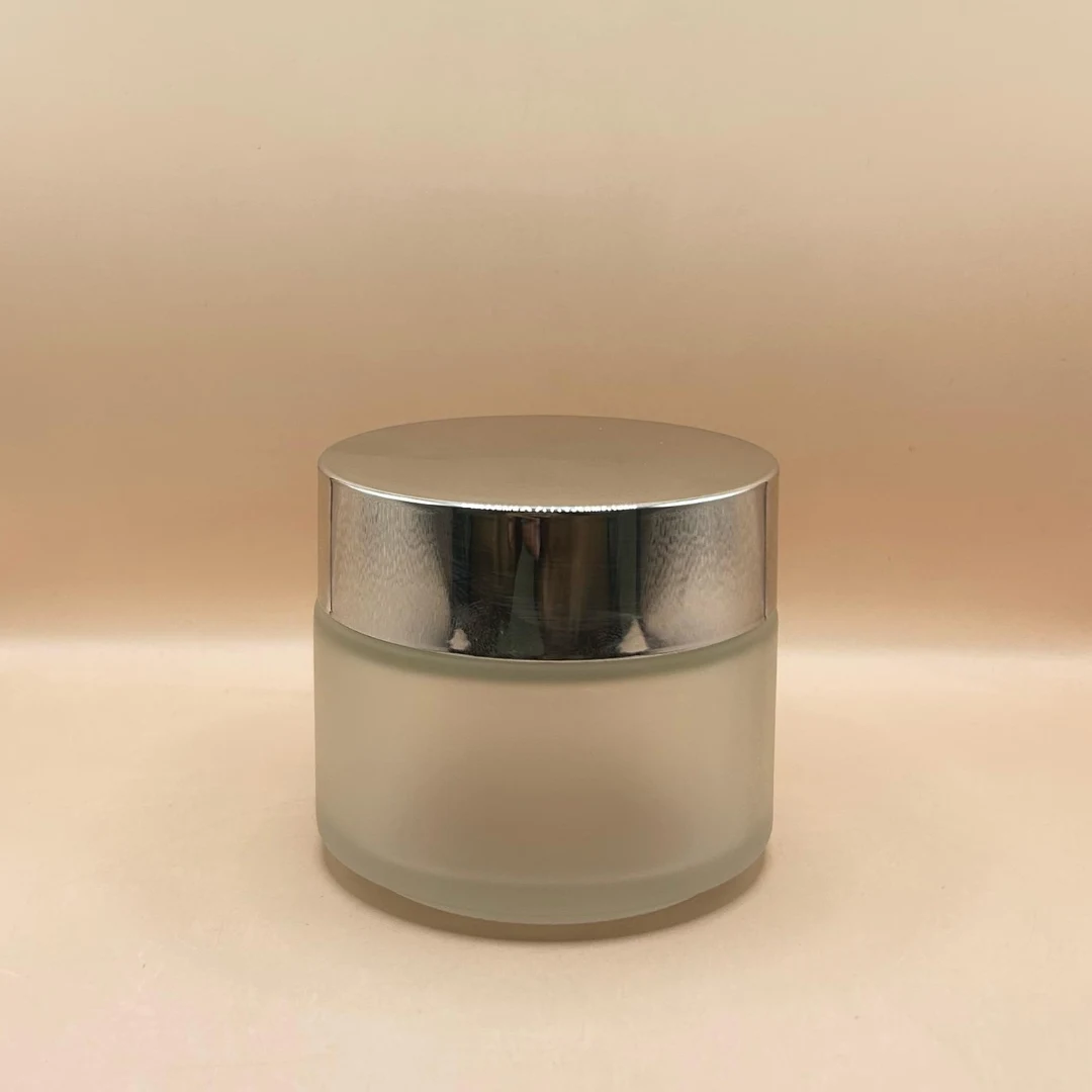 100GM Frosted Glass Jar | Premium Skincare & Cosmetic Packaging - SYSPACKPRO