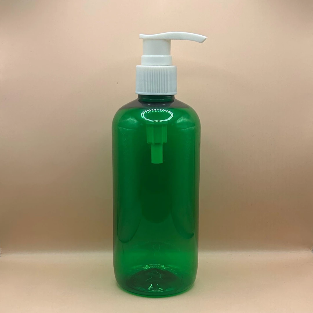 300ML PET Boston Bottle TR Green with 24/410 Screw L1 Pump - Ideal for ...