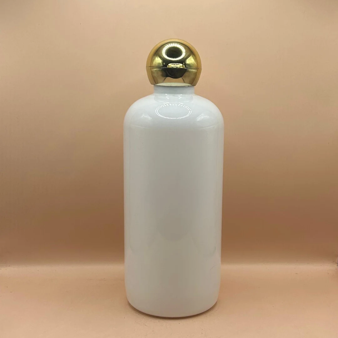 300ML PET Boston Bottle with 24/410 Dom Flip-Top Cap Golden Coating | Premium Cosmetic Packaging ...