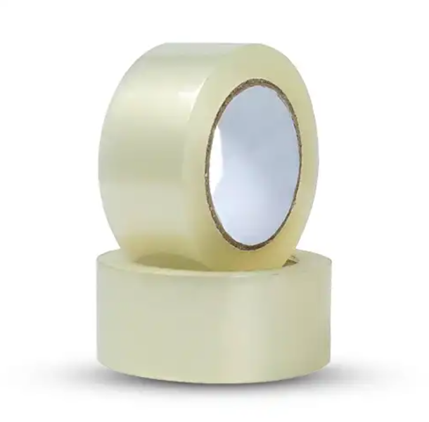 Transparent 40microns Round Self Adhesive Tapes 48mm x 100m Pack of 72 | Strong & Durable ...