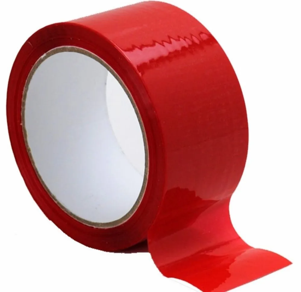 Red 40microns Round Self Adhesive Tapes 48mm x 65m Pack of 12 | Strong & Durable Sealing ...